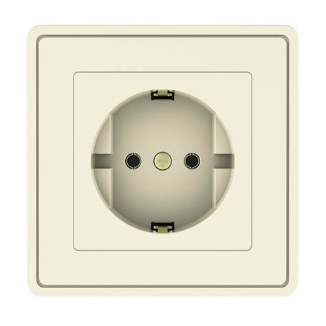 Premium Photo Electrical Outlet White Socket Front View 3d Rendering