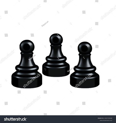Three Pawn Chess Pieces Clipart Isolated Stock Illustration 2321723549 Shutterstock