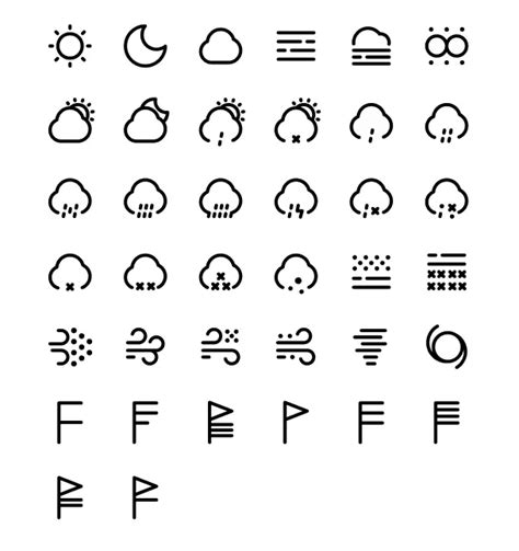 Download Free 38 Editable Weather Icons Pack Figma Free Web Icons