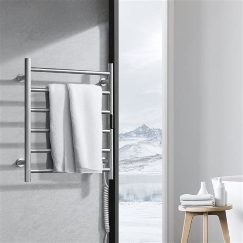 Vevor 6 Bars Towel Warmer Rack Wall Mounted Heated Towel Rack For