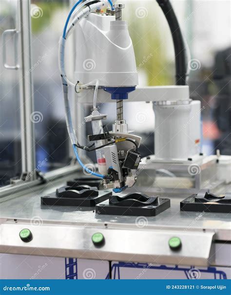 Robot Arm Auto Load And Unload Cnc Turning Part Stock Image Image Of Engineers Intelligence