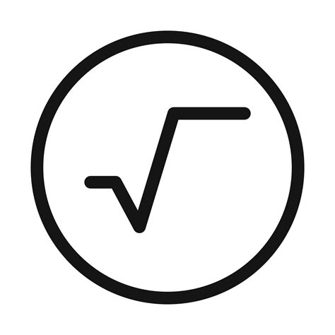 Square Root Icon Series Math Symbol Illustrations For Education And