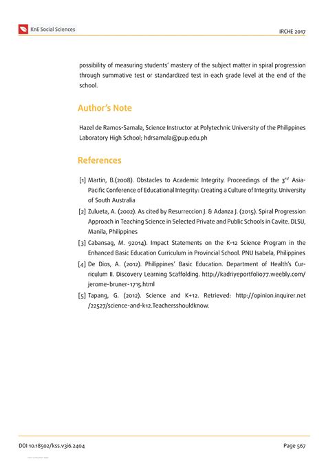 Spiral Progression Approach In Teaching Science A Pdf