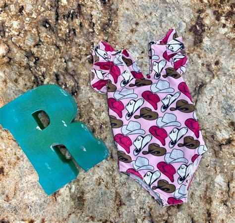 Pink Cowgirl Hat Swimsuit Western Hat Swimsuit Sweetheart Of The