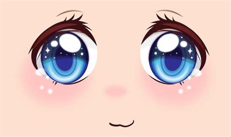 Premium Vector Cute Anime Girls Eyes Manga Face Expressions