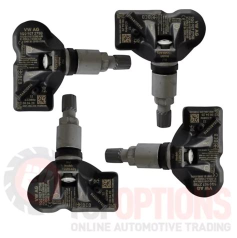 Set Of 4 Genuine Vw Tiguan Allspace Tpms Valve Assembly 012021 12