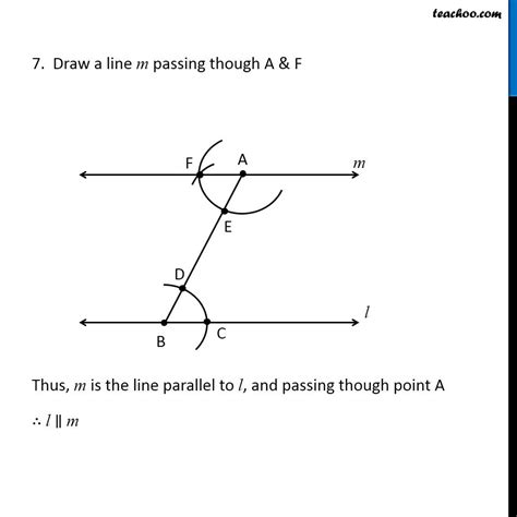 construction of a line parallel to a given line through a point not o