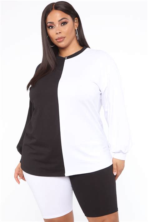 Two Sided Short Set Black White Fashion Nova