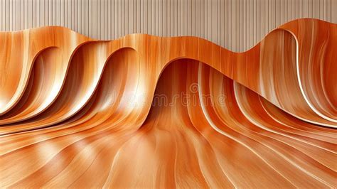 Generative Ai Image Of Energetic Abstract Swirling Lines Background With Wood Lumber Material