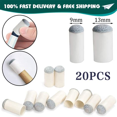 20pcs Billiard Cue Tips Push On Tip Slip On Pool Cue Tips Replacement