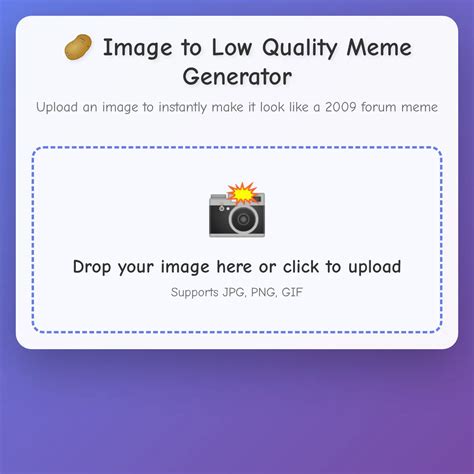 Image To Low Quality Meme Generator