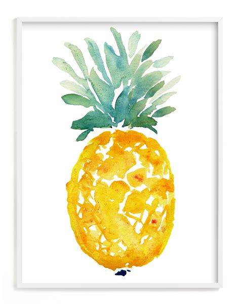 Ananas Painting Limited Edition Art Print By Kiana Lee