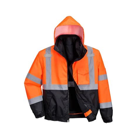 Portwest Us365 Hi Vis 3 In 1 Contrast Premium Bomber Jacket