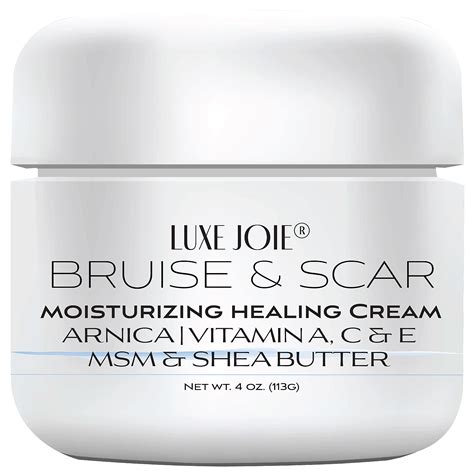 Luxejoie Bruise And Scar Cream 4 Oz Arnica Msm Shea Butter Vitamin A