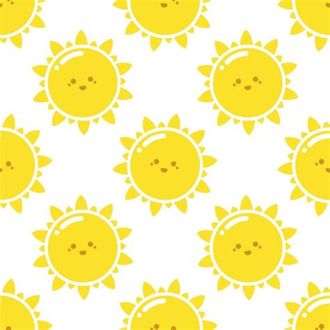 Premium Vector Happy Sun Pattern