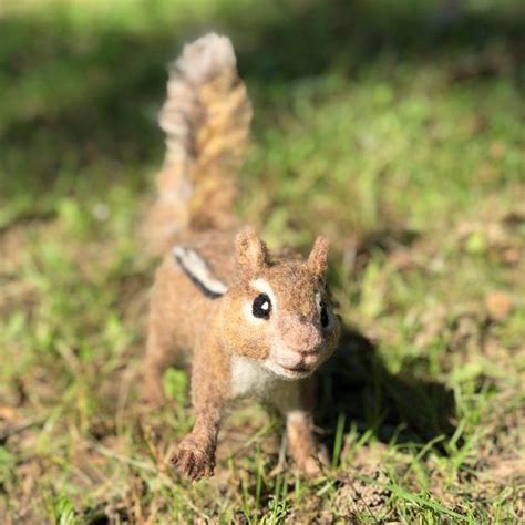 Needle Felted Chipmunk Realistic Chipmunk Life Size Squirrels Art Doll