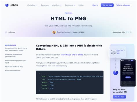 Html To Png Urlbox