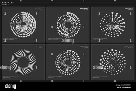 Modern Circle Line Logo Design Template Set Abstract Dots Logo Collection Stock Vector Image