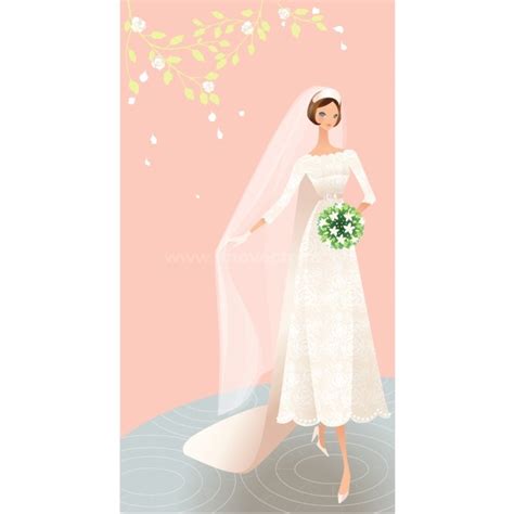Vector Cô Dâu Váy Cưới Xinh Đẹp Free Vector com