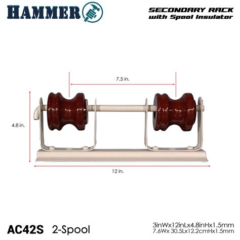 Secondary Rack With Porcelain Insulator 2 And 3 Spool Electrical Wire
