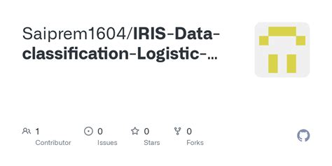 github saiprem1604 iris data classification logistic regression