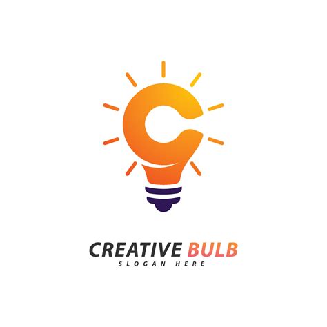 Creative Bulb Logo Concept Vector Creative Technology Logo Design Concept 7972388 Vector Art At