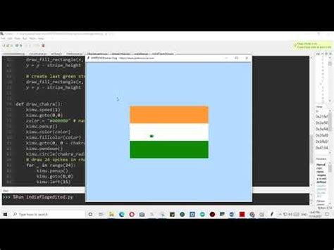 INDIANFLAG USING PYTHON CODE