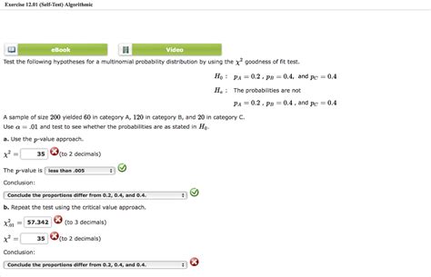 Solved Exercise 12 01 Self Test Algorithmic EBook Video Chegg