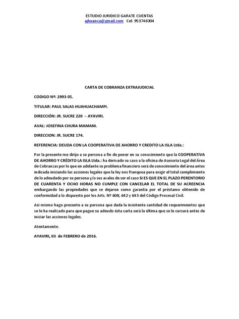 Cobranza Modelo Carta De Cobro De Deuda Modelo De Informe Cloudix My