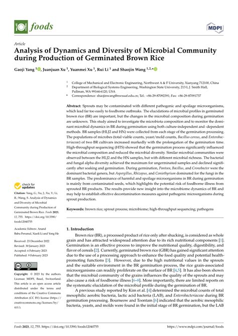 Pdf Analysis Of Dynamics And Diversity Of Microbial Community During