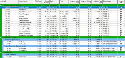 Grouping Activities By Multiple Fields In P6 Ten Six