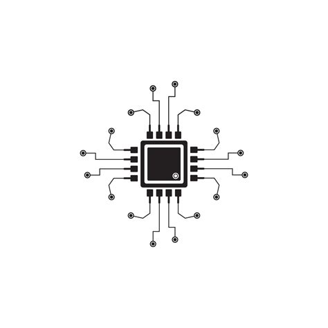 Chip Processor Vector Icon Illustration 13676027 Vector Art At Vecteezy