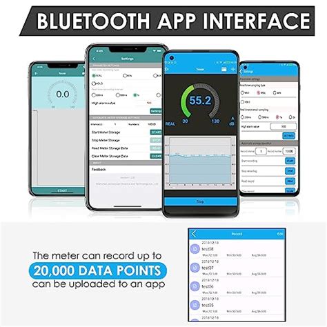 Snapklik Wireless Decibel Meter Sound Level Meter Data Logger Bluetooth Sound Decibel Meter