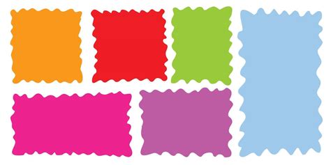 Colorful Rectangle Doodle Shape Collection Hand Drawn Quote Frame Set Empty Text Box Vector