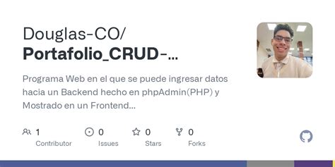 github douglas co portafolio crud backend fronted programa web en el que se puede ingresar