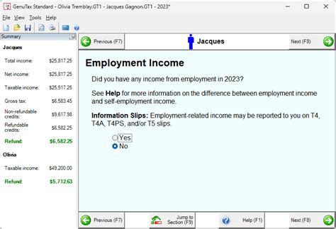 Using The Interview Program Help Genutax Standard