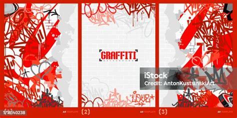 추상 그래피티 스타일 A4 포스터 벡터 일러스트레이션 아트 템플릿 거리에 대한 스톡 벡터 아트 및 기타 이미지 거리 거리