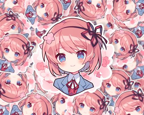 Sayori Flowers Doki Doki Literature Club Sakura Leaves Die Cut Easypeel
