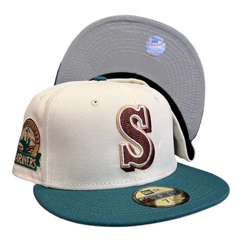 New Era Seattle Mariners Woodgrain Pack 59fifty Hat Cap 30th Year Patch