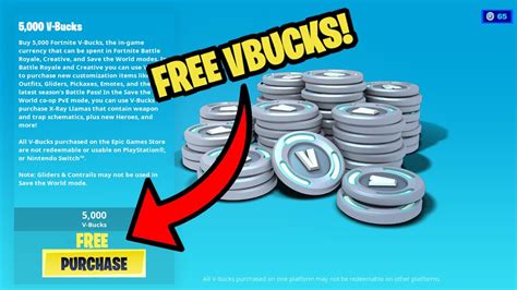 How To Redeem 5 000 V Bucks For Free In Fortnite Vbucks Glitch Youtube