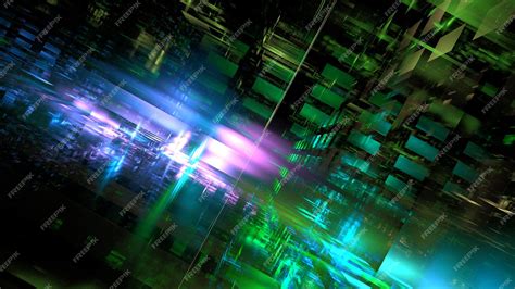 Premium Photo Luminous Technological Abstract Background Digital Technologies Cloud Computing