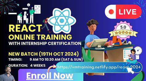 🔴 Reactjs Live Training Join Venkatesh Mogili On 19th Oct 2024 For A
