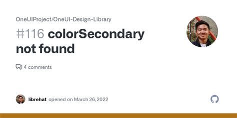 Colorsecondary Not Found · Issue 116 · Oneuiprojectoneui Design