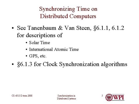 Synchronization In Distributed Systems Cs4513 Distributed Computing Systems