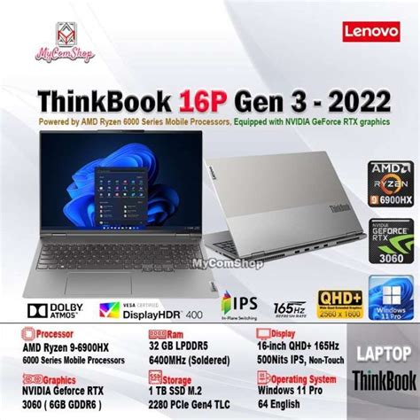 Jual Lenovo Thinkbook P Ryzen Hx Gb Tb Ssd Rtx Gb Qhd Di Seller Mycomshop