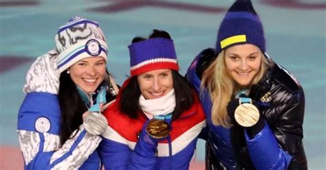 올림픽 크로스컨트리 여자 30km 매스스타트 클래식 시상