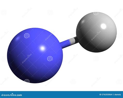 3d Image Of Hydrogen Fluoride Skeletal Formula Stock Illustration