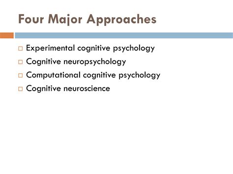 Solution Cognitive Psychology Cognitive Approach In Psychology
