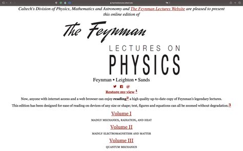 The Feynman Lectures On Physics Abakcus