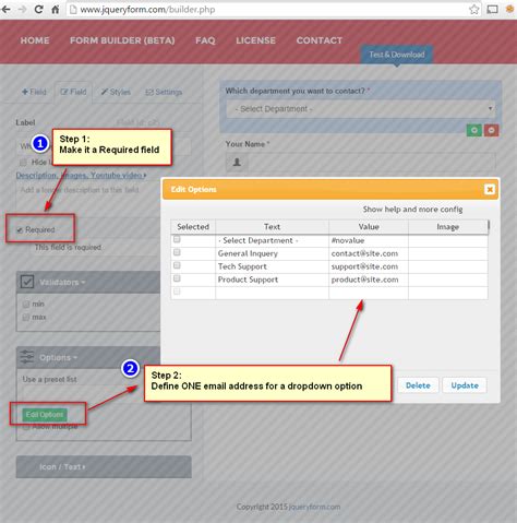Send Form Data To Dynamic Email Address Based On User Input